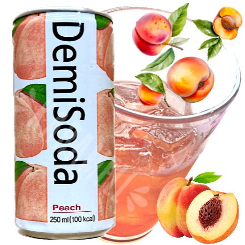 Refrigerante Demi Soda Peach - Importado Coreia | Karamell Store