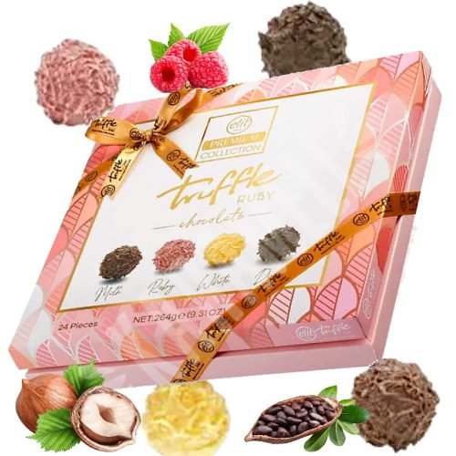 Trufas Premium Collection Truffle Ruby Chocolate - Elit - Turquia | Karamell Store