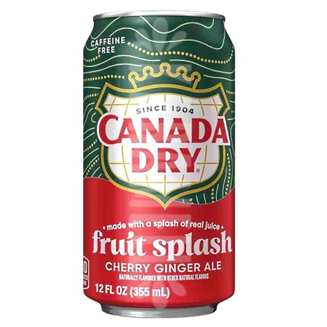 Refrigerante Fruit Splash Cherry Ginger Ale - Canada Dry - EUA ...