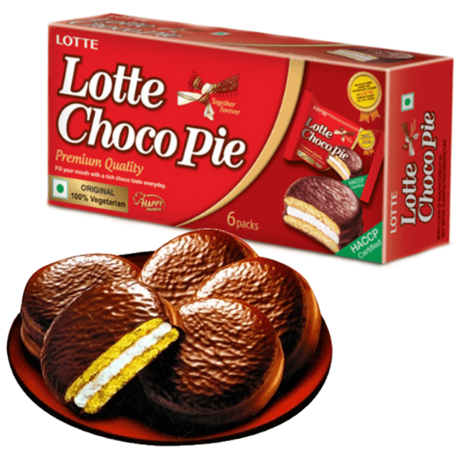 Lotte Chocopie 6x unid. Bolinhos Marshmallow Chocolate | Karamell Store
