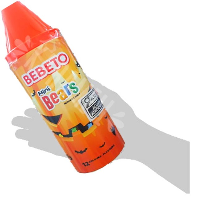 Lápis Gummy Gigante Mini Bears Candy Tampa Laranja - Bebeto - Turquia ...