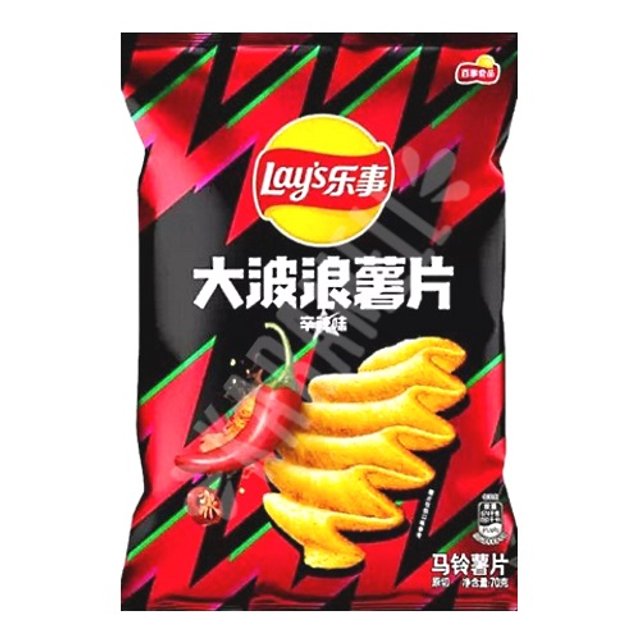 Batata Lay's Big Wave Deep Ridged Spicy Flavor - Importado | Karamell Store