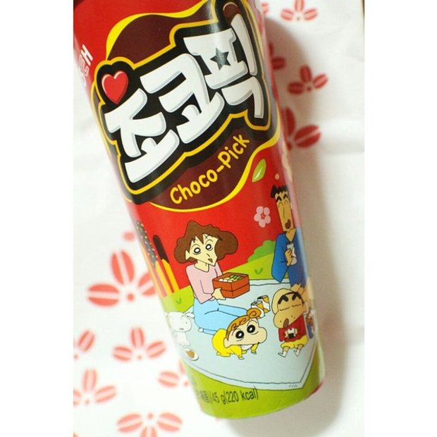 Biscoitos Shin Chan Choco Pick Haitai Red ATACADO 6x Importado Japão ...