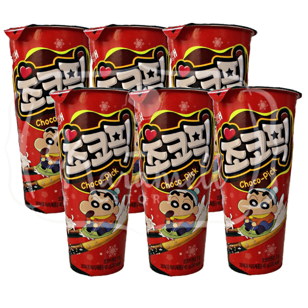 Biscoitos Shin Chan Choco Pick Haitai Red ATACADO 6x Importado Japão ...
