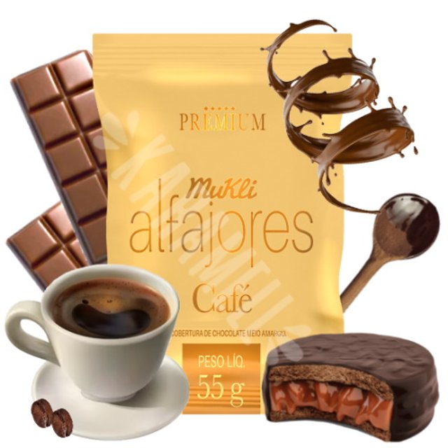 Alfajor Café Premium - Chocolate Meio Amargo Creme Café - Mukli ...