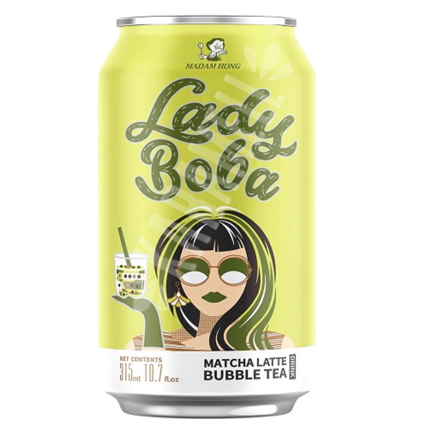 Bebida Matcha Latte Bubble Tea Lady Boba - Importado | Karamell Store