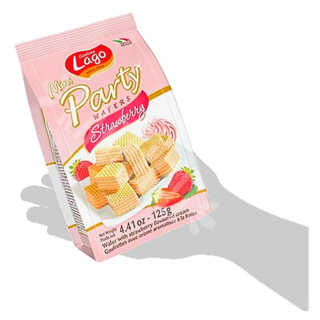 Biscoitos Mini Party Wafers Strawberry - Gastone Lago - Itália ...