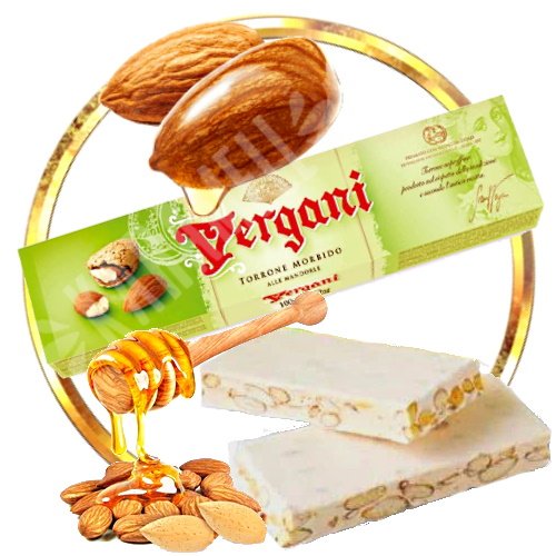 Torrone Soft com Amêndoas - Vergani - Importado Italia | Karamell Store