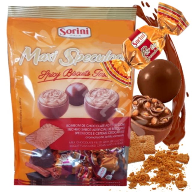 Bombons Chocolate Maxi Speculoos Recheados - Sorini - Itália | Karamell ...
