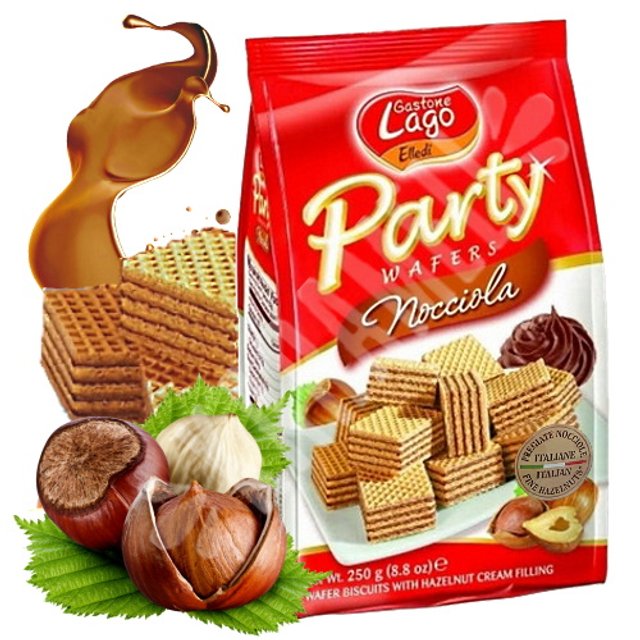 Wafers Party Nocciola - Gastone Lago - Importado Itália | Karamell Store