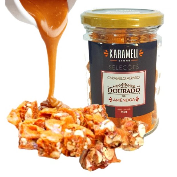 Caramelo Dourado de Amêndoas Aerado - linha Karamell | Karamell Store