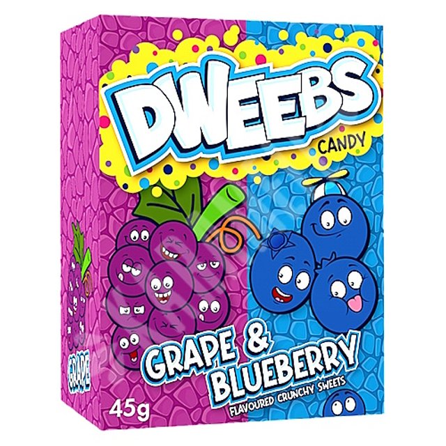 Balas Dweebs Candy Grape & Blueberry Crunchy Sweets - Importado ...
