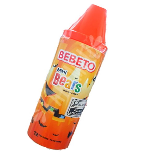 Lápis Gummy Gigante Mini Bears Candy Tampa Laranja - Bebeto - Turquia ...