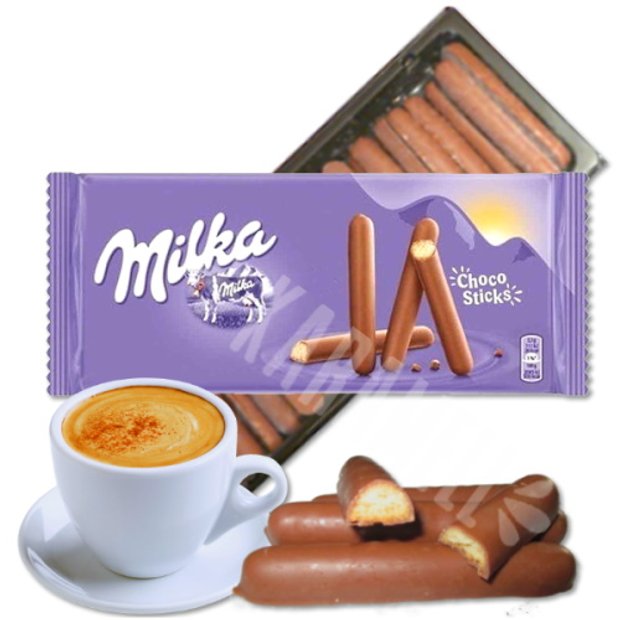 Milka Choco Sticks - Biscoitos Cobertura Chocolate - Importado Polônia ...