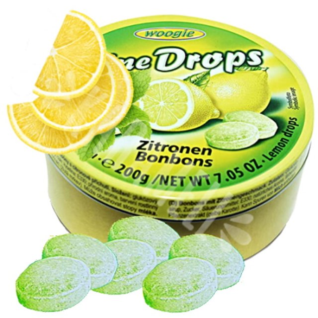 Balas Fine Drops sabor Limão - Woogie - Importado Áustria | Karamell Store