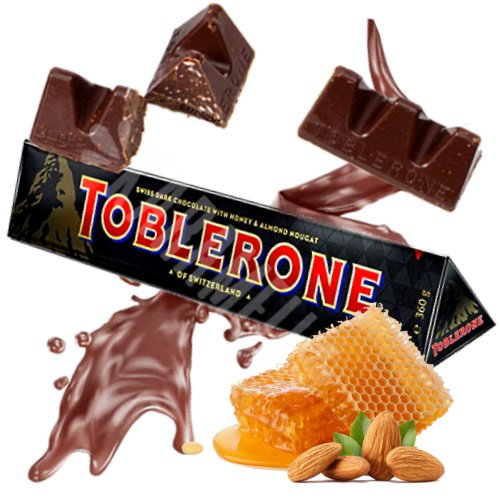 Toblerone Gigante Dark Honey Almond Nougat - Importado Suiça | Karamell ...