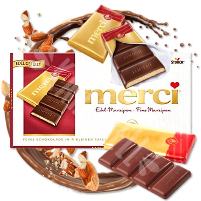 Chocolate Edel Marzipan Merci - Storck - Importado Alemanha | Karamell ...