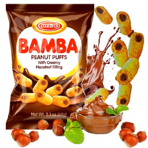 Salgadinho Bamba Peanut Butter Puffs Hazelnut - Importado Israel ...