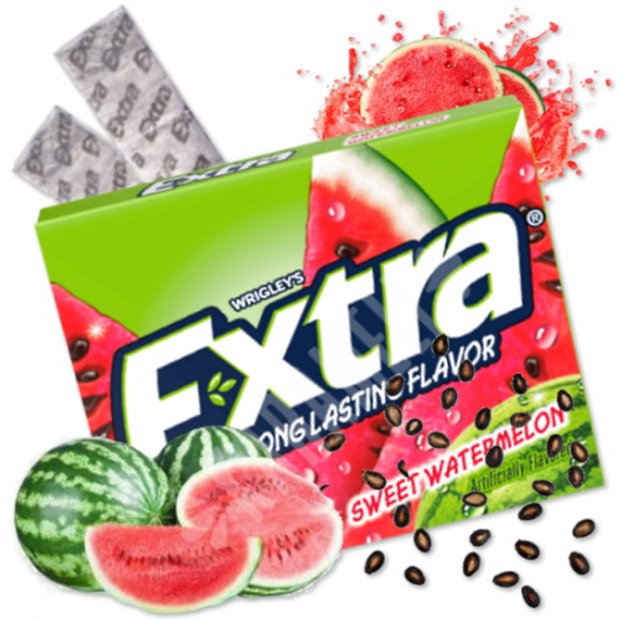 Chiclete Extra Long Lasting Sweet Watermelon - Wrigley's - EUA ...