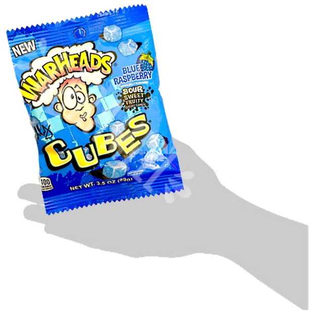 Balas Warheads Sour Sweet Cubes Blue Raspberry - Importado EUA ...