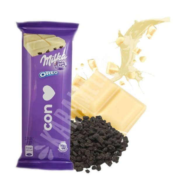 Milka Oreo Con - Chocolate Branco com Cookies - Importado Argentina ...