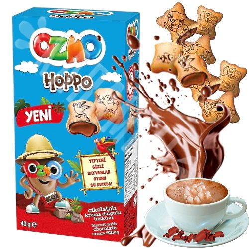 Ozmo Hoppo Cookies - Biscoito Recheio Chocolate - Turquia | Karamell Store