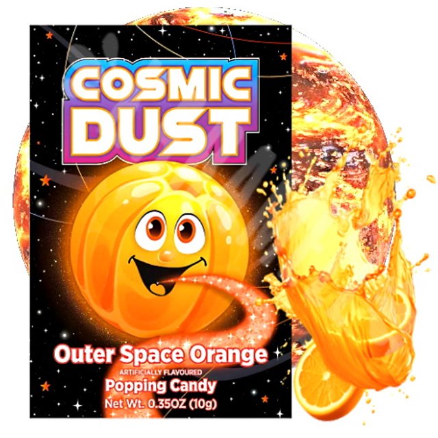 Bala Explosiva Cosmic Dust Outer Space Orange - Importado | Karamell Store