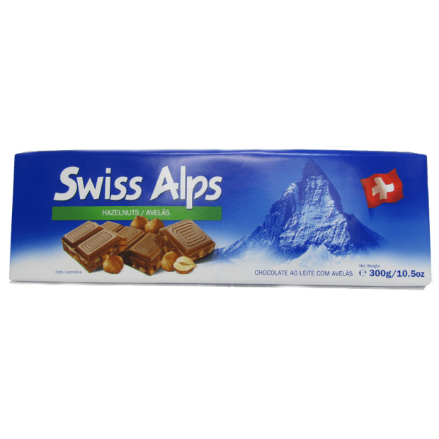 Swiss Alps Hazelnuts - Chocolate ao Leite Com Avelãs - Importado Suíça ...