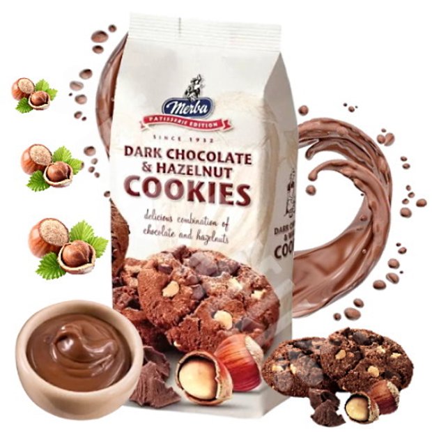 Cookies Dark Chocolate And Hazelnut - Merba - Importado Holanda ...