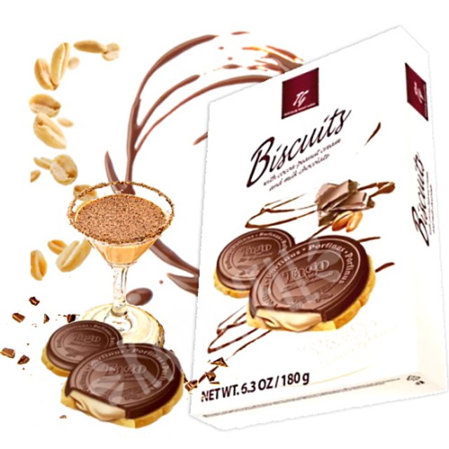 Biscoito With Cocoa Peanut Cream And Milk Chocolate - Tago - Polônia ...