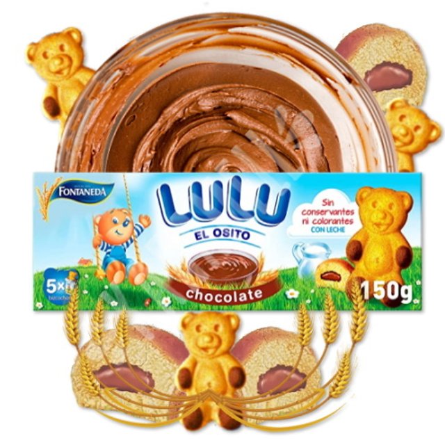 Lulu El Osito Biscoito Recheio Chocolate - Fontaneda - Espanha ...