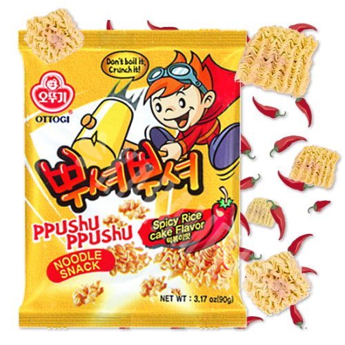 Salgadinho Picante Ppushu Ppushu Spicy Rice Snack- Ottogi - Coreia ...