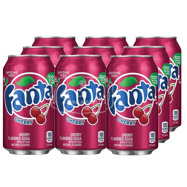 Fanta Cherry - Refrigerante Sabor Cereja - KIT 9Und. | Karamell Store