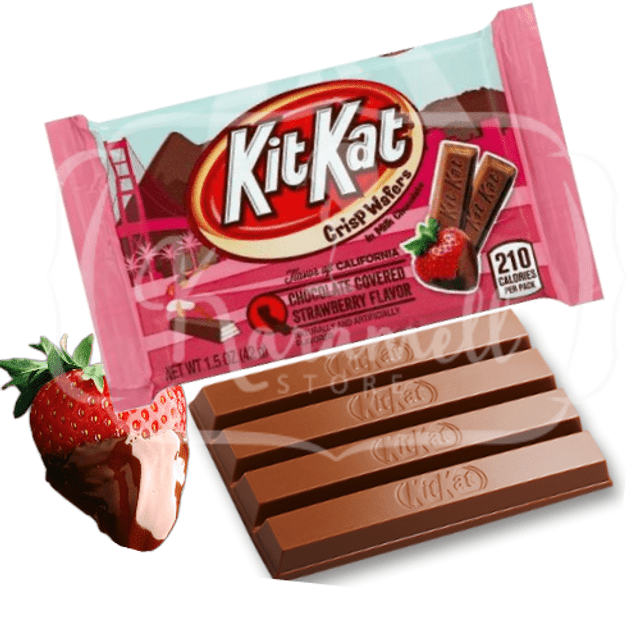 Kit Kat Crisp Wafers Cobertura Chocolate Recheio Morango Estados Unidos ...