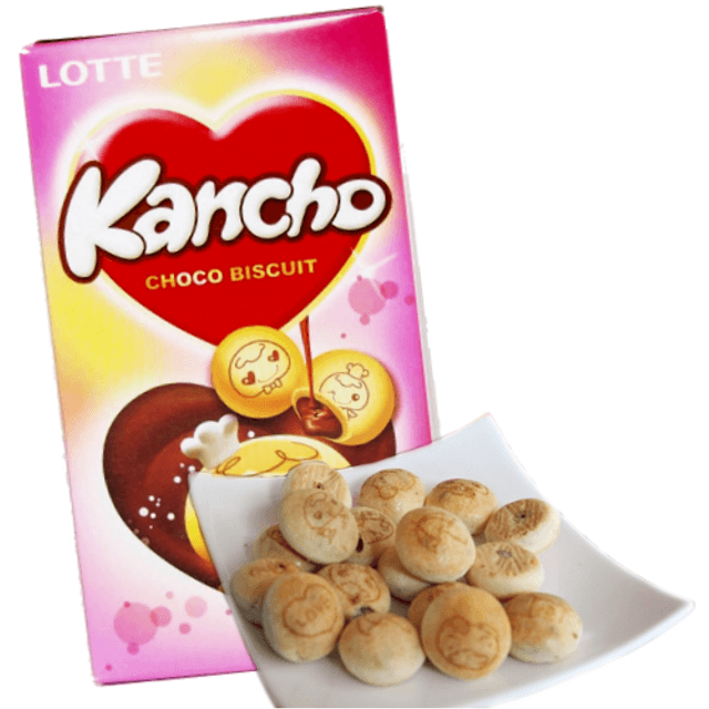 Lotte Kancho Biscoitos Recheados Chocolate - Coreia | Karamell Store