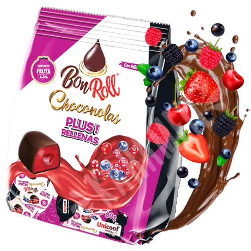 Chocolate Bon Roll Choconolas Frutos Campestres - Uniconf - Espanha ...