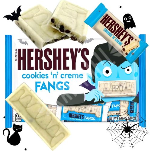Chocolate Hershey's Fangs Cookies Creme Halloween - Importado EUA ...
