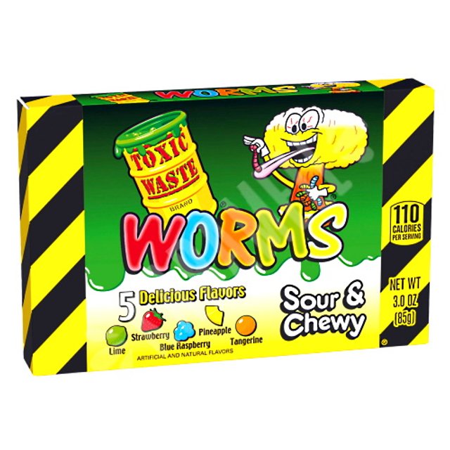 Bala Toxic Waste Worms Sour & Chewy Candy | Karamell Store