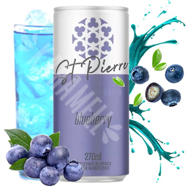 Refrigerante Premium Sabor Blueberry - St Pierre | Karamell Store