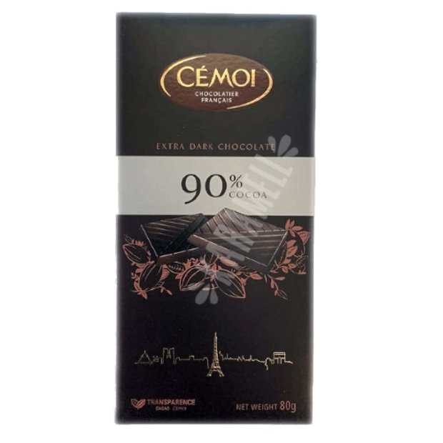 Chocolate Extra Dark 90% Cocoa - Cémoi - Importado França | Karamell Store