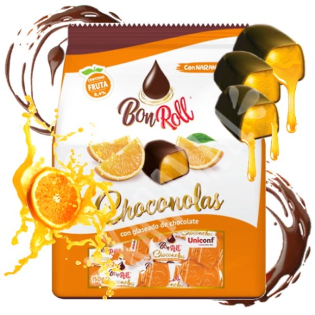 Chocolate Bon Roll Choconolas Laranja - Uniconf - Espanha | Karamell Store