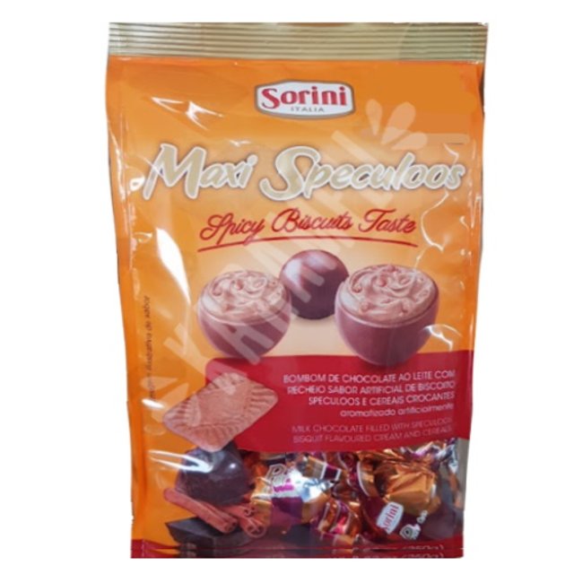 Bombons Chocolate Maxi Speculoos Recheados - Sorini - Itália | Karamell ...