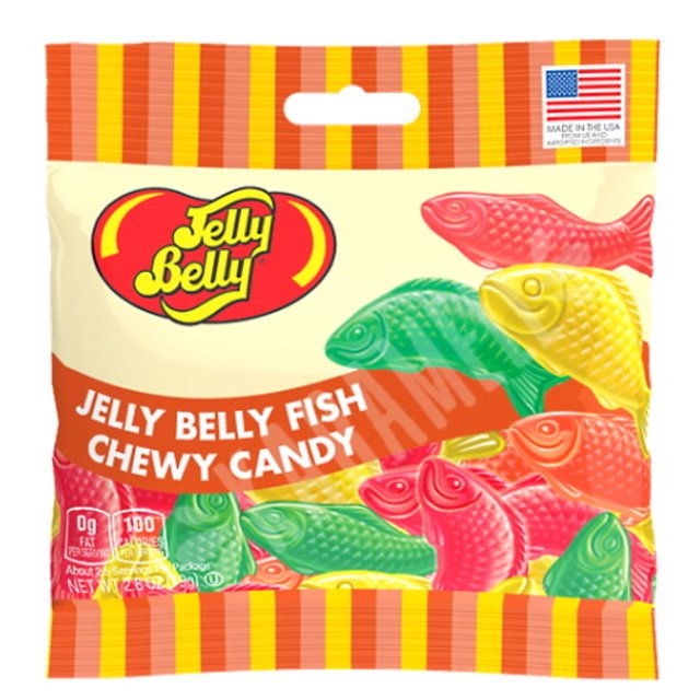 Fish Chewy Candy Jelly Belly - Gomas sortidas - Importado EUA ...