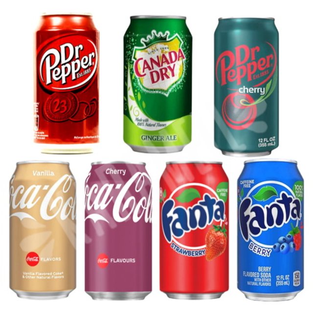 Kit Box 7 Refrigerantes - Coca Canada Dry Dr Pepper Fanta - EUA ...