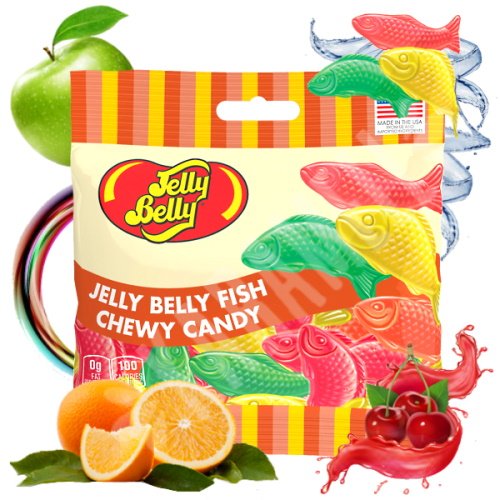 Fish Chewy Candy Jelly Belly - Gomas sortidas - Importado EUA ...