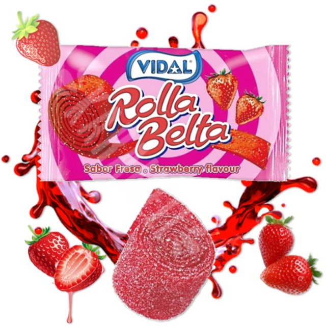 Jelly Rolla Belta Strawberry Fita Goma - Vidal - Importado Espanha ...