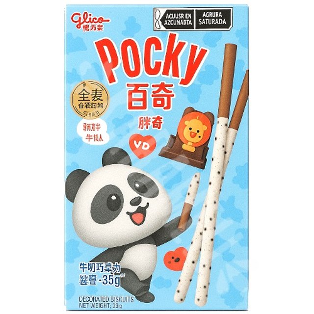 Biscoito Pocky Panda Sabor Leite & Cookies - Glico - Importado ...