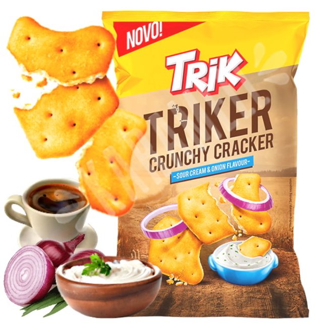 Biscoito Trik Triker Crunchy Cracker Sour Cream Onion - Sérvia ...