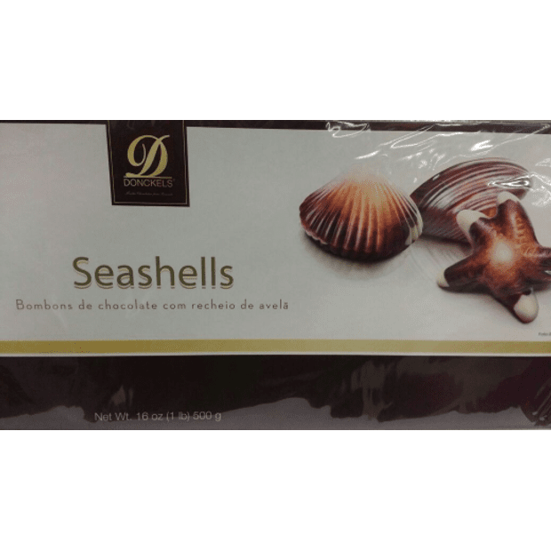 Donckels - Bombons Seashells Chocolate Belga Avelãs | Karamell Store