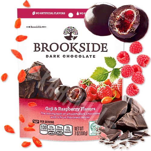 Brookside Dark Chocolate Goji & Raspberry - Hershey's - Importado EUA ...